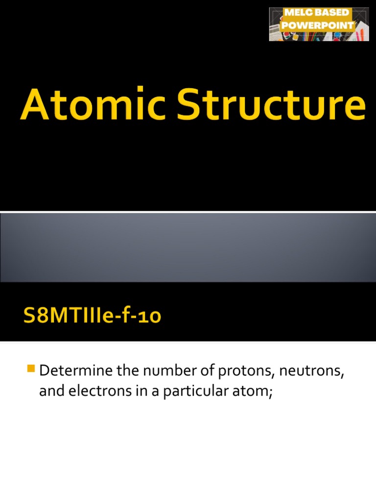 G8 Science Q3 Week 5 6 Atomic Structure 1 | PDF | Atoms | Chemical Elements