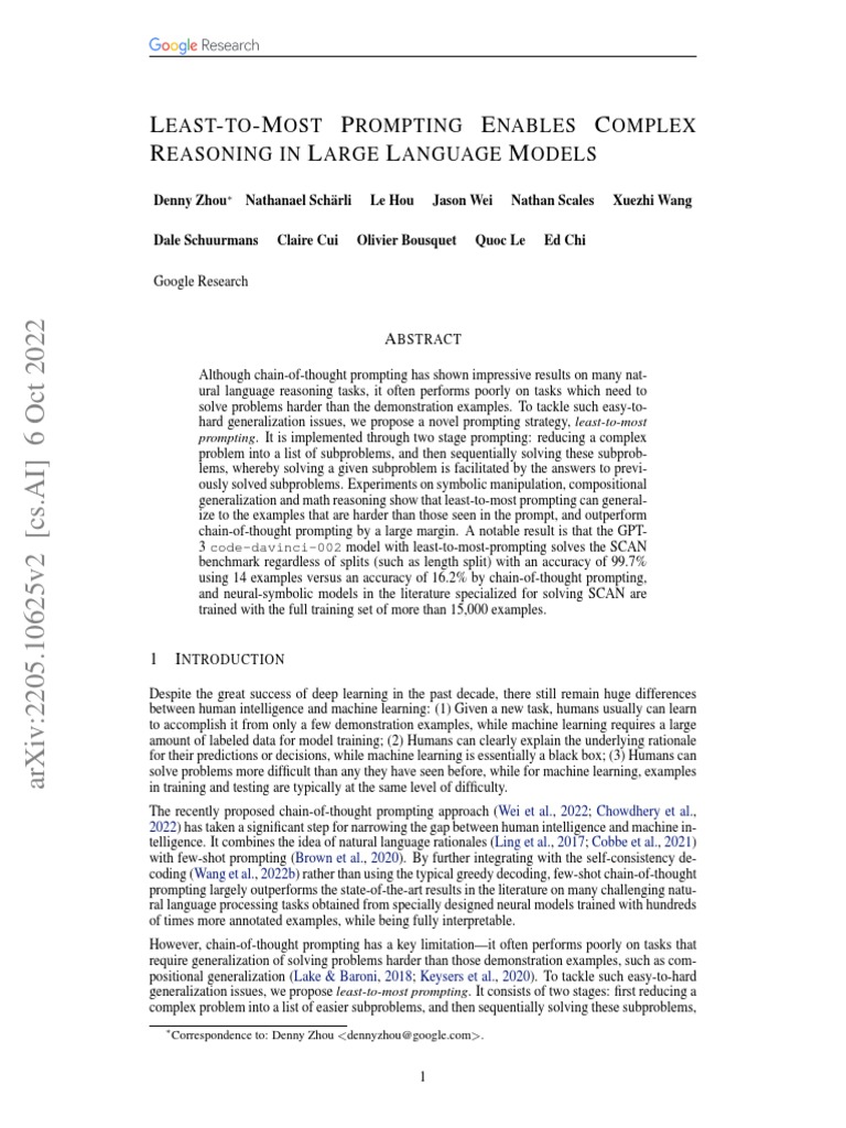 Least To Most Prompting-2205.10625 | PDF | Machine Learning | Accuracy ...