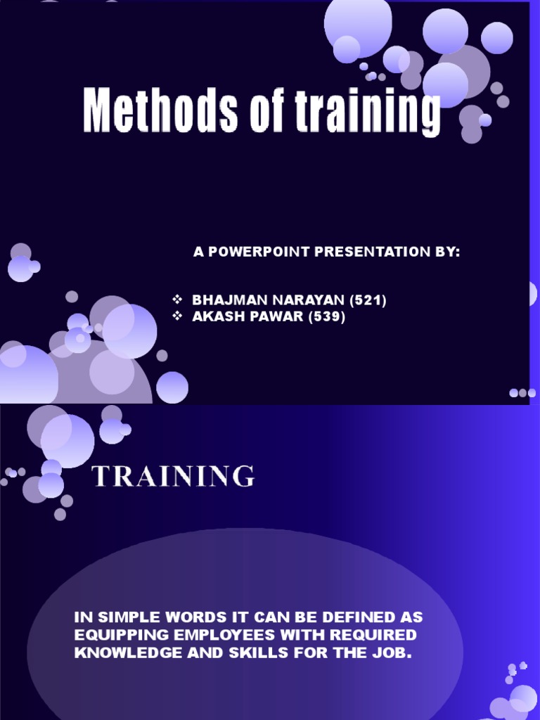 Training Methods | PDF