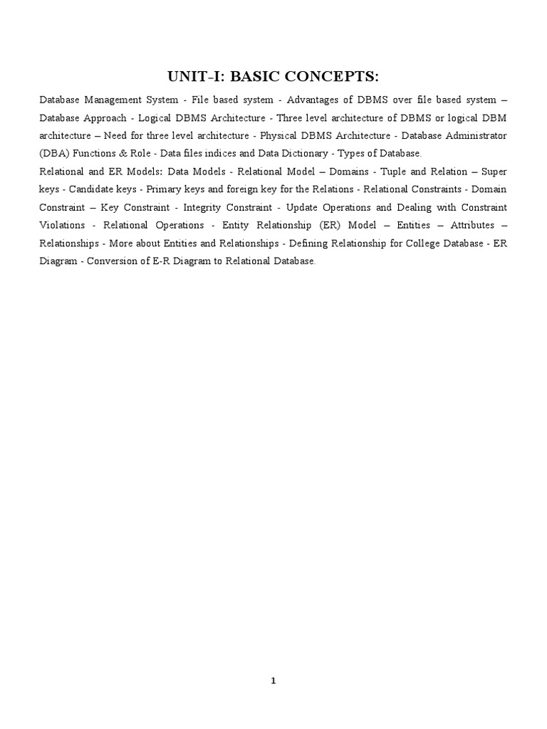 RDBMS All Unit For BCOM 6th Sem Notes | PDF | Databases | Relational Model RDBMS All Unit For BCOM 6th Sem Notes | PDF | Databases | Relational Model