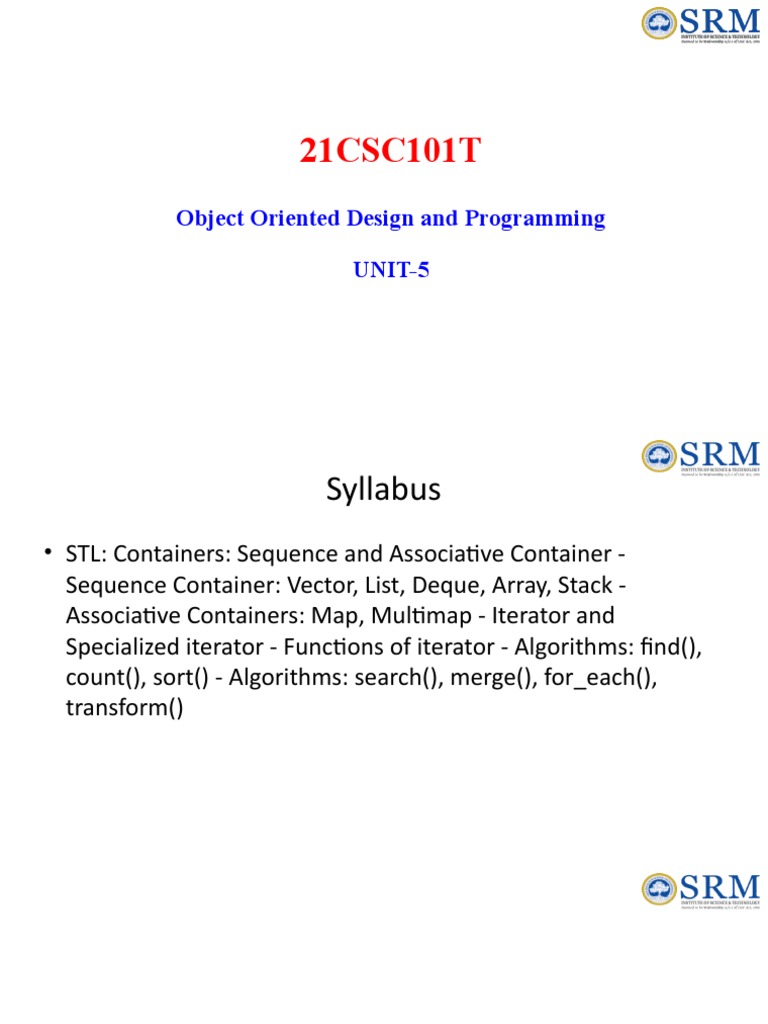 Oodp Unit 5 Pdf Computer Science C