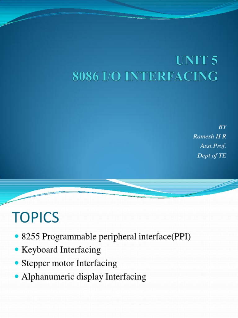 Unit 5 Ppi 8255 Download Free Pdf Input Output Computing