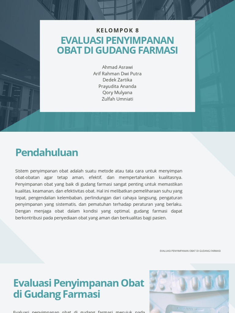Evaluasi Penyimpanan Obat Di Gudang Farmasi Pdf