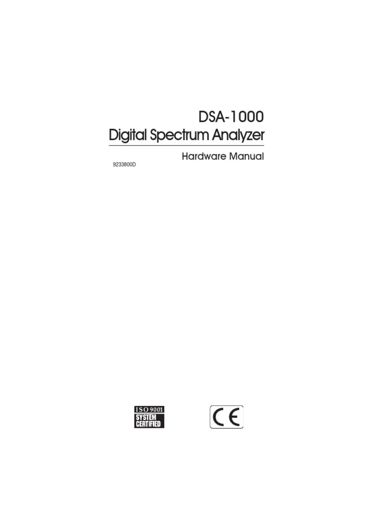 DSA-1000 Hardware Manual | PDF | Usb | Device Driver