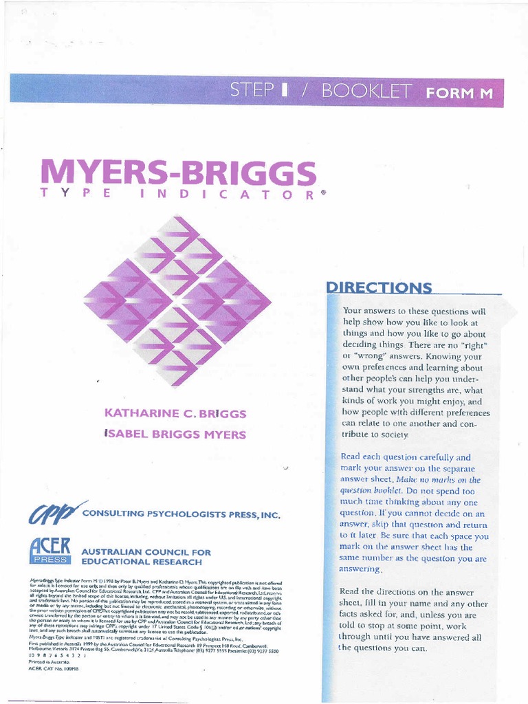 #OK Pdfcoffee - Com Myers Briggs Form M Questions PDF Free | PDF