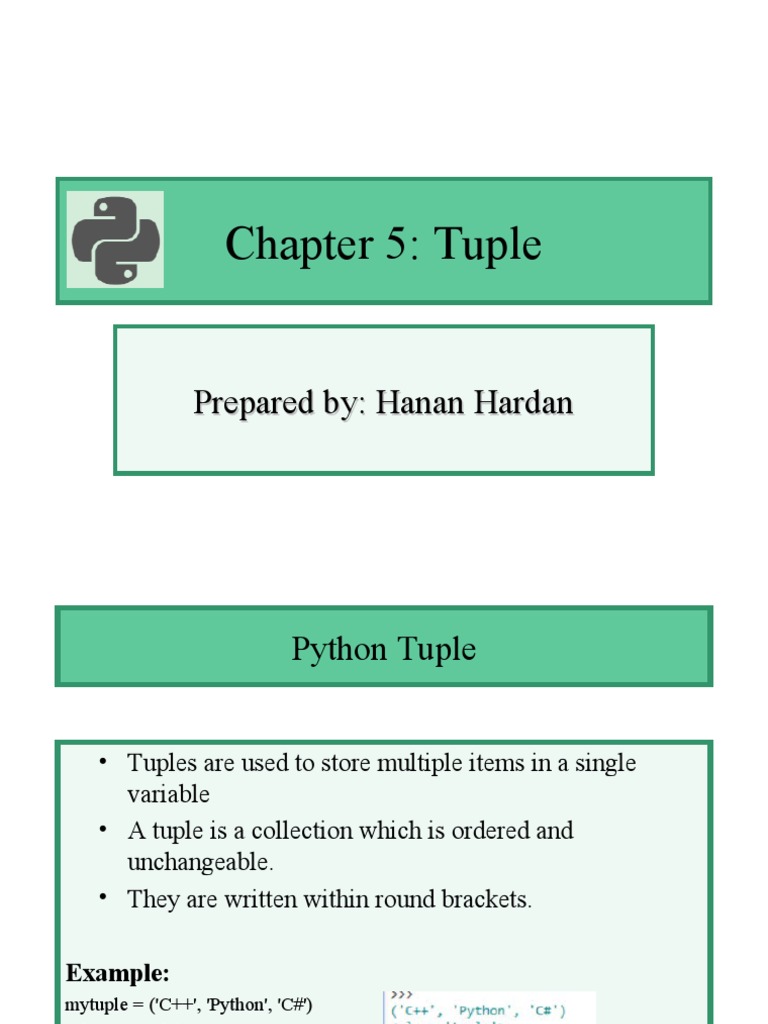 Chapter 5 Python Tuple Pdf C Sharp Programming Language Information Technology Management