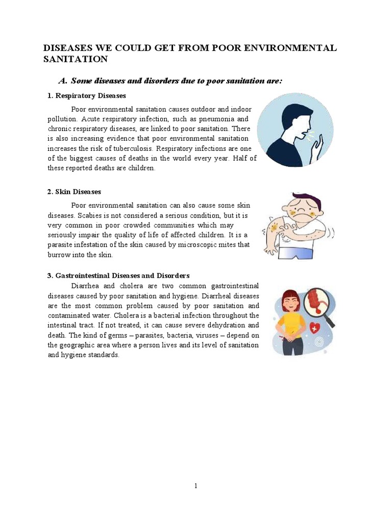 Poor Environmental Sanitation Notes | PDF | Diarrhea | Clinical Medicine