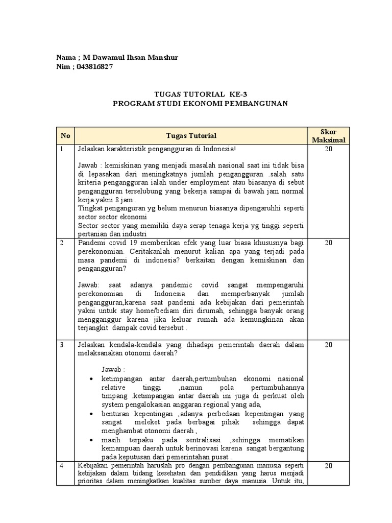 TT3 Perekonomian Indonesia | PDF | Ilmu Sosial