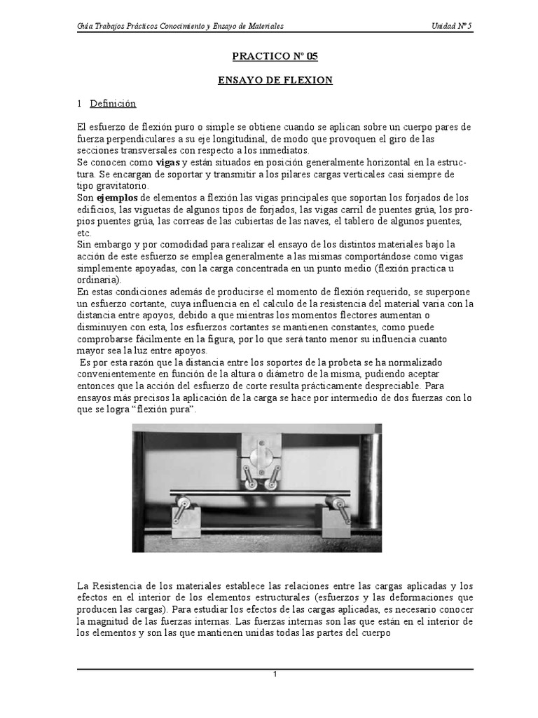 Práctico 5 - 2023 | PDF | Resistencia de materiales | Doblar