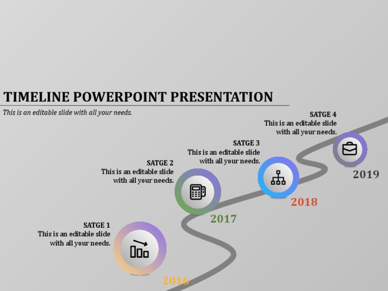 Editable Timeline PowerPoint Template | PDF
