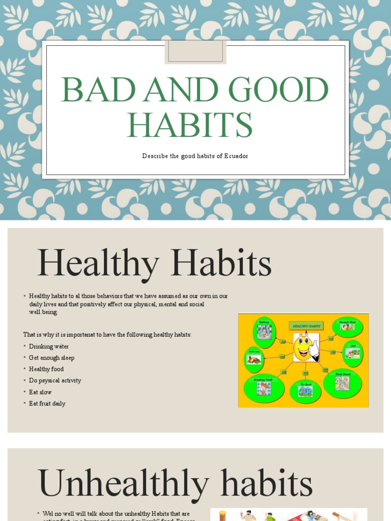 Bad and Good Habits | PDF
