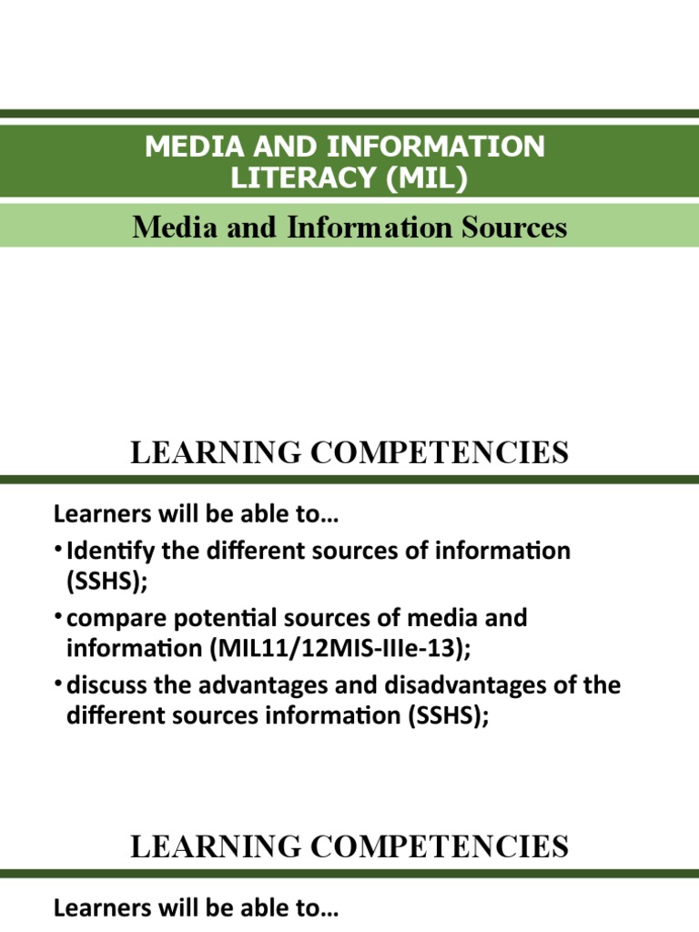6.MIL 5. Media and Information Sources | PDF | Information | Libraries