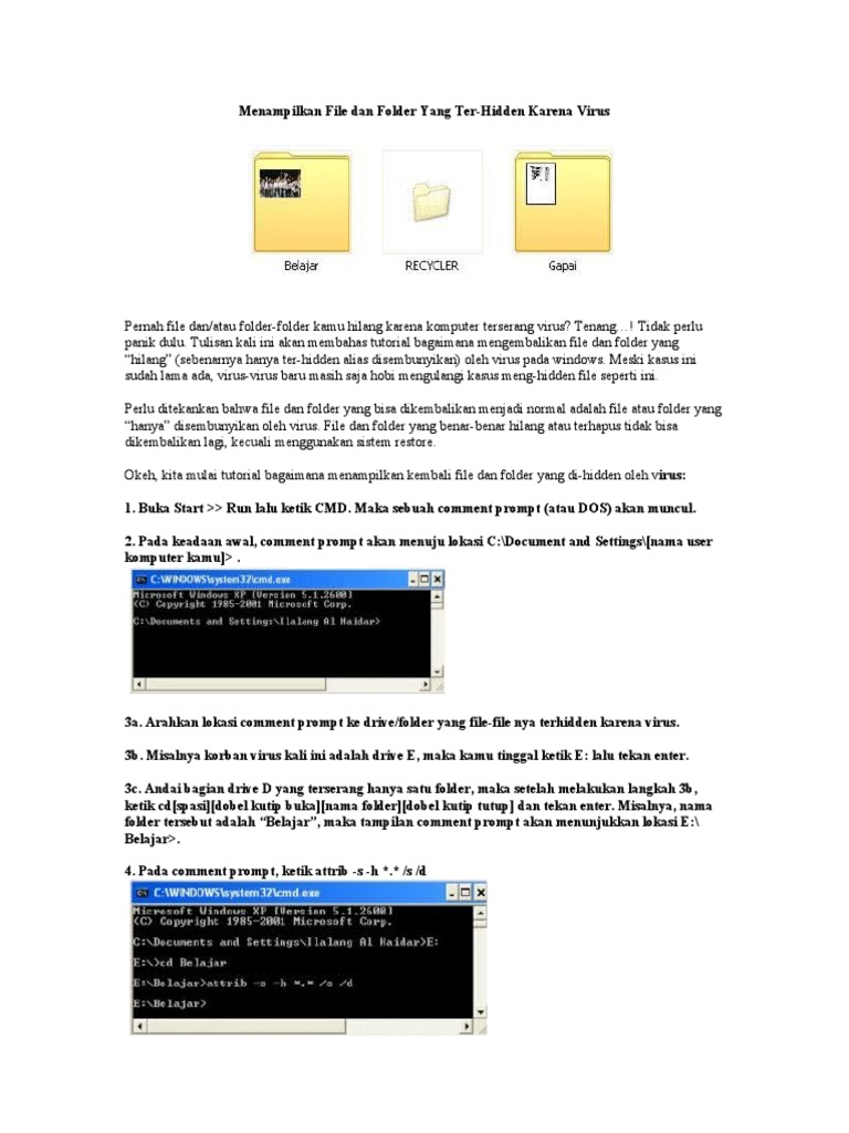 Menampilkan File Dan Folder Yang Ter | PDF