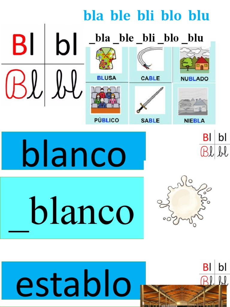Palabras con bla, ble, bli, blo, blu | PDF | Relaciones personales ...