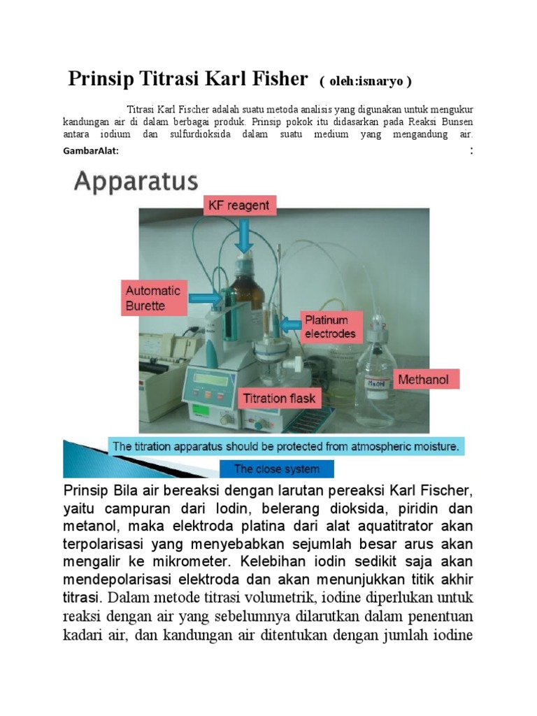 Prinsip Titrasi Karl Fischer untuk Air | PDF