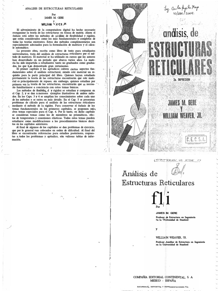 Book - Analisis de Estructuras Reticulares - Weaver and Gere | PDF ...