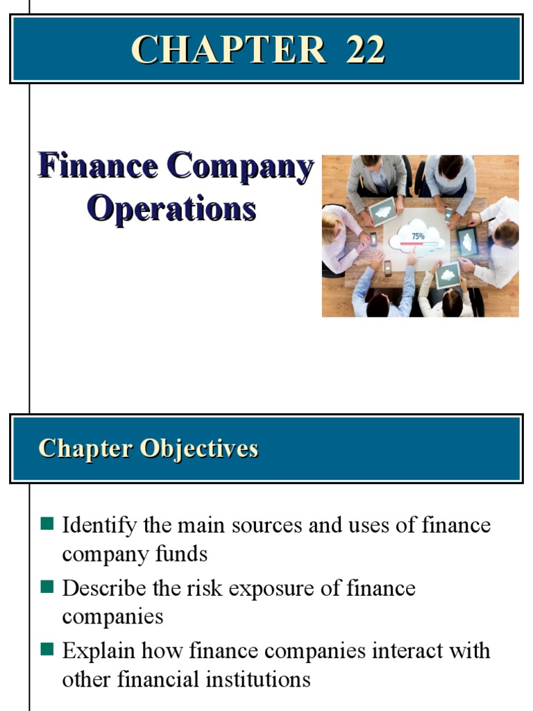 Chapter-22 - Finance Company Operations | PDF | Loans | Mortgage Loan