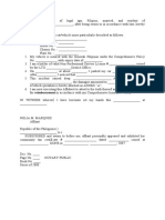 Affidavit of No Comprehensive Car Insurance - Template | PDF ...