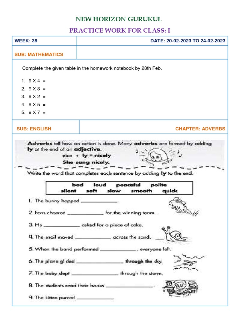 PRACTICE_WORK_FOR_CLASS_1_1677238947 | PDF