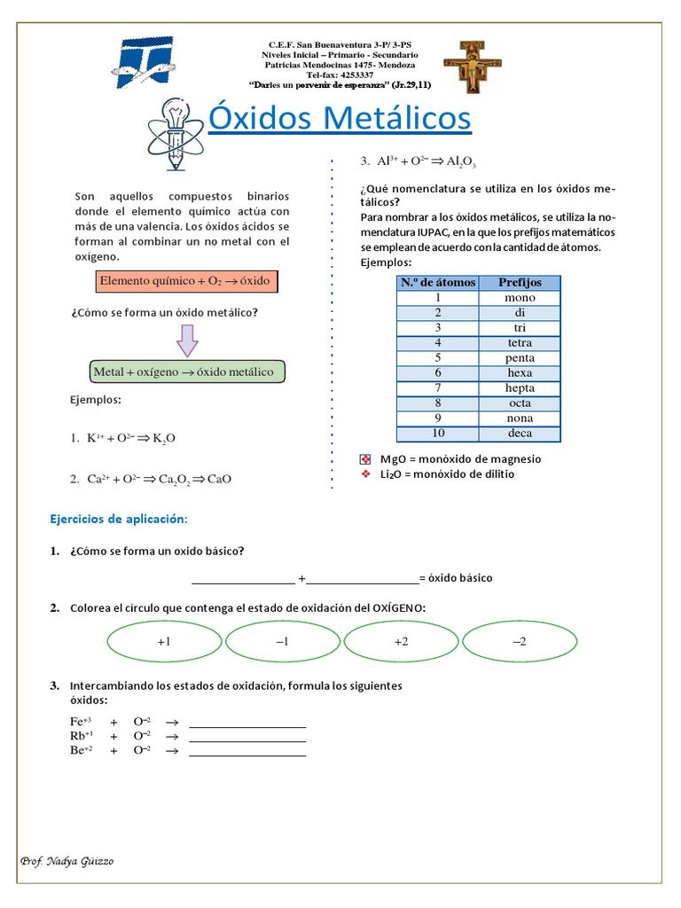 5 - Cef Sb-Oxidos Metalicos | PDF | Óxido | Moléculas
