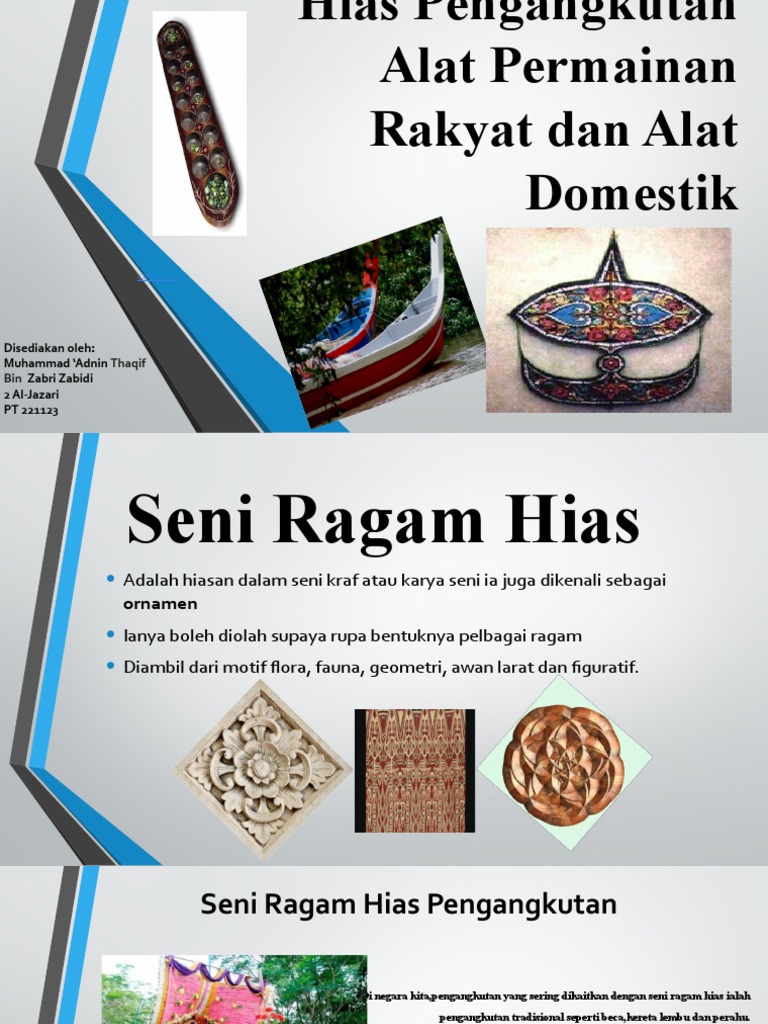 Tajuk 1 PSV Seni Ragam Hias Pengangkutan, Alat Permainan Rakyat Dan ...