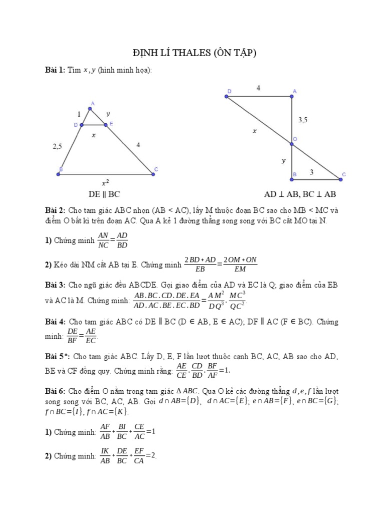 ĐỊNH LÍ THALES 8 | PDF