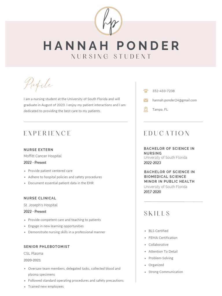 Hannah Ponder Resume | PDF