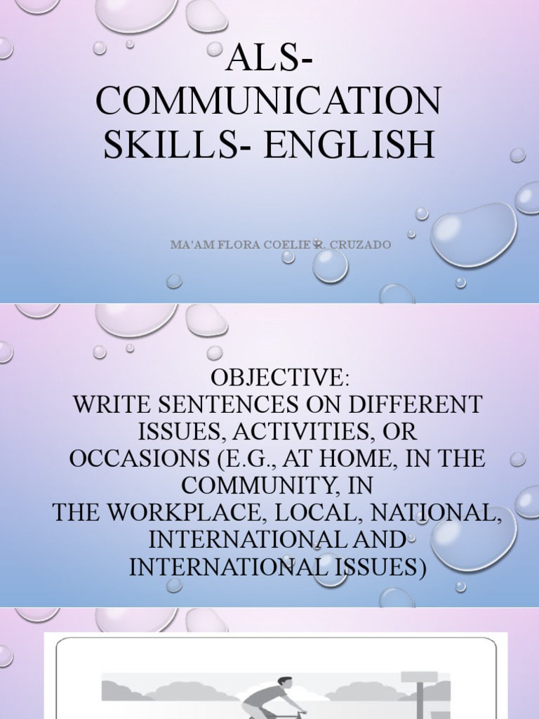 Als - Communication Skills - Lesson | PDF