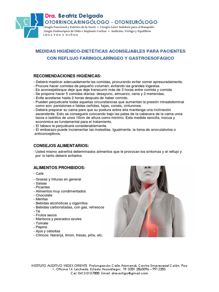 Medidas Anti-Reflujo Dra Delgado Orl | PDF