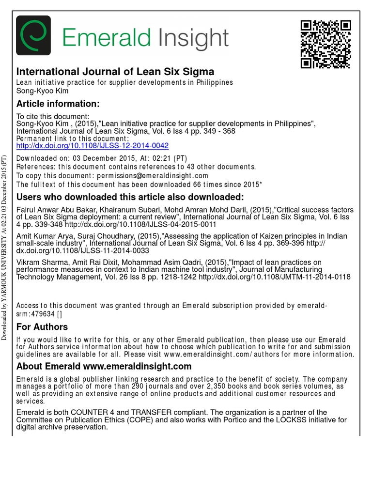 Lean 2 | PDF | Lean Manufacturing | Economies