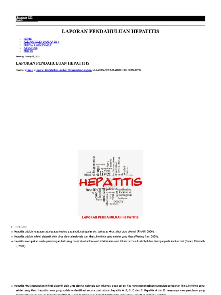 Laporan Pendahuluan Hepatitis | PDF