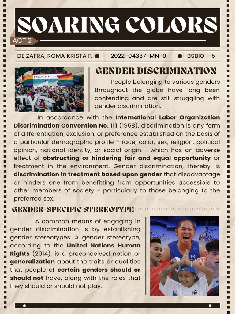 Gender Policy Review - de Zafra, Roma Krista F. (Bsbio 1-5) | PDF ...