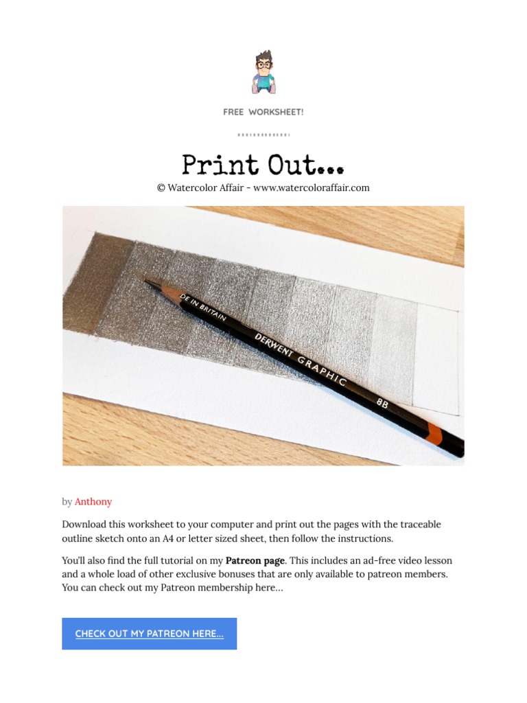 Value Scale Printable Worksheet | PDF | Pencil | Artistic Techniques