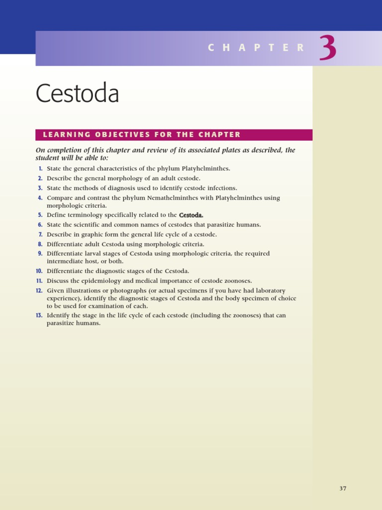 Cestodes and Trematodes | PDF | Clinical Medicine | Diseases And Disorders