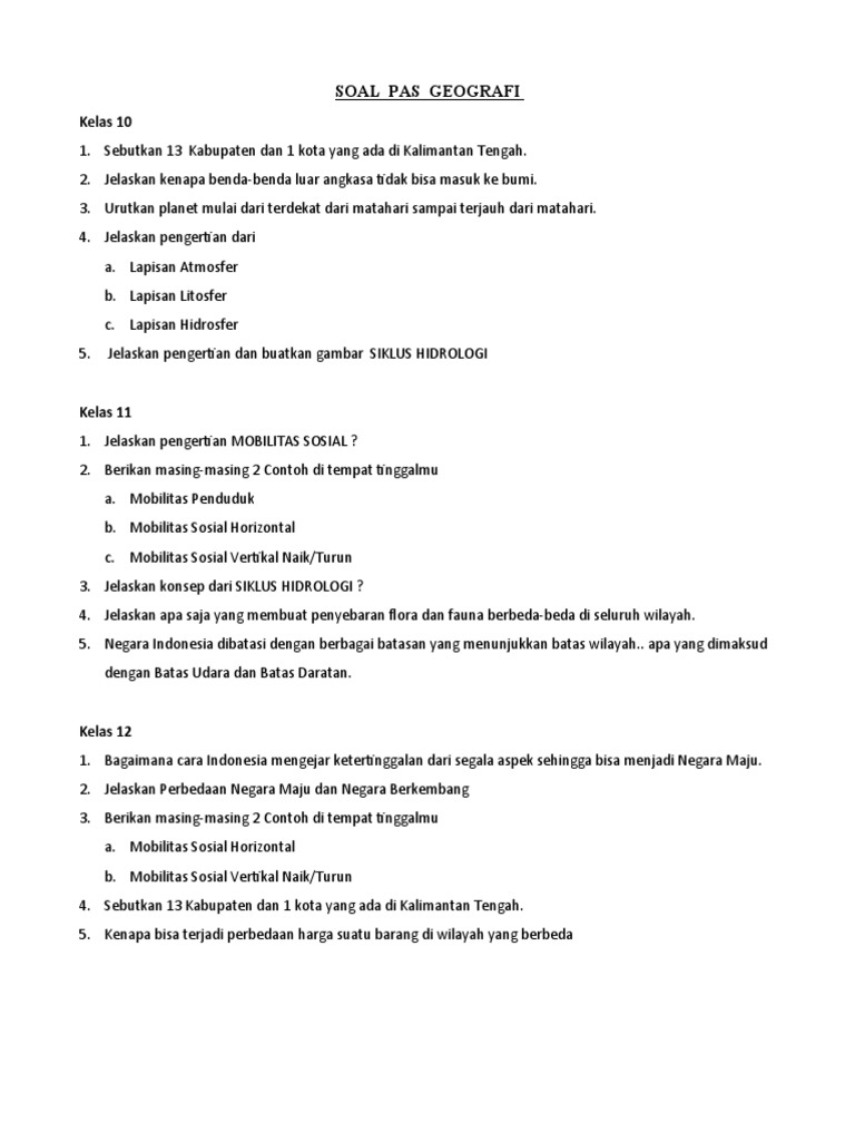 Pas Geo 11 | PDF | Perjalanan