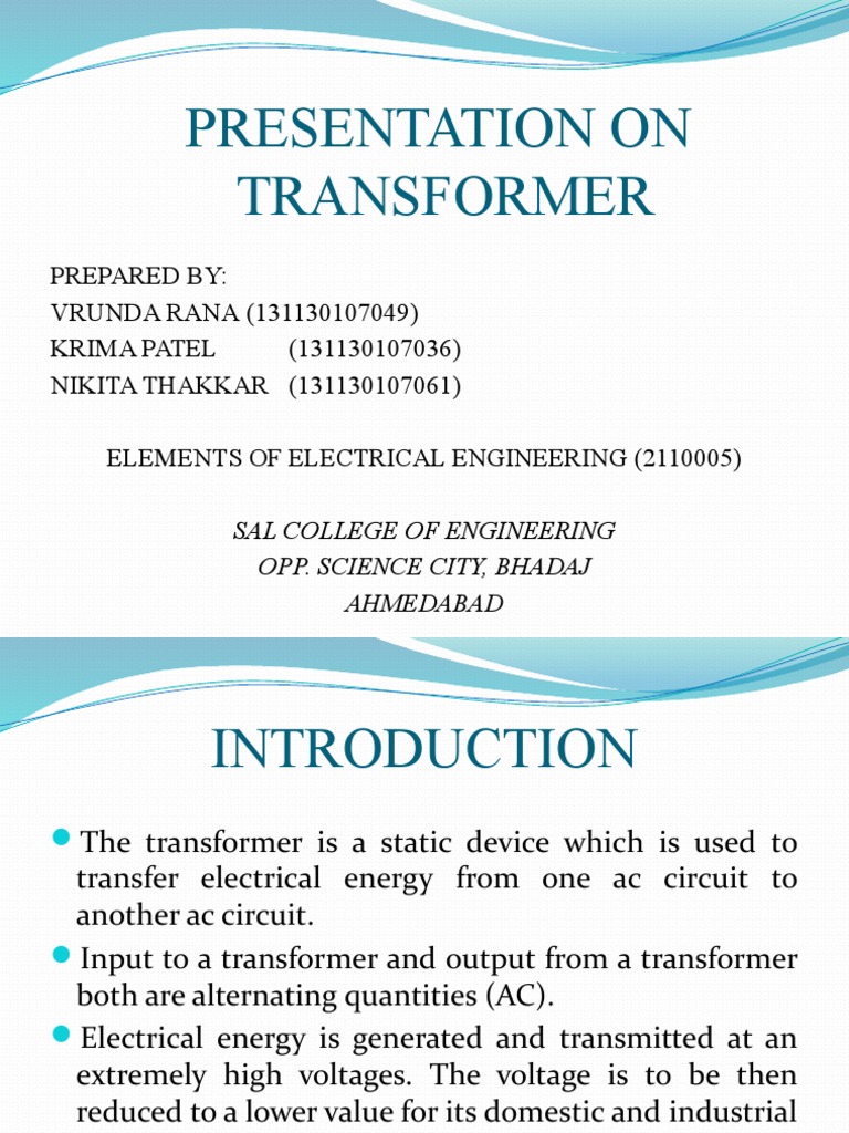 Transformer Basics & Applications | PDF | Transformer | Alternating Current