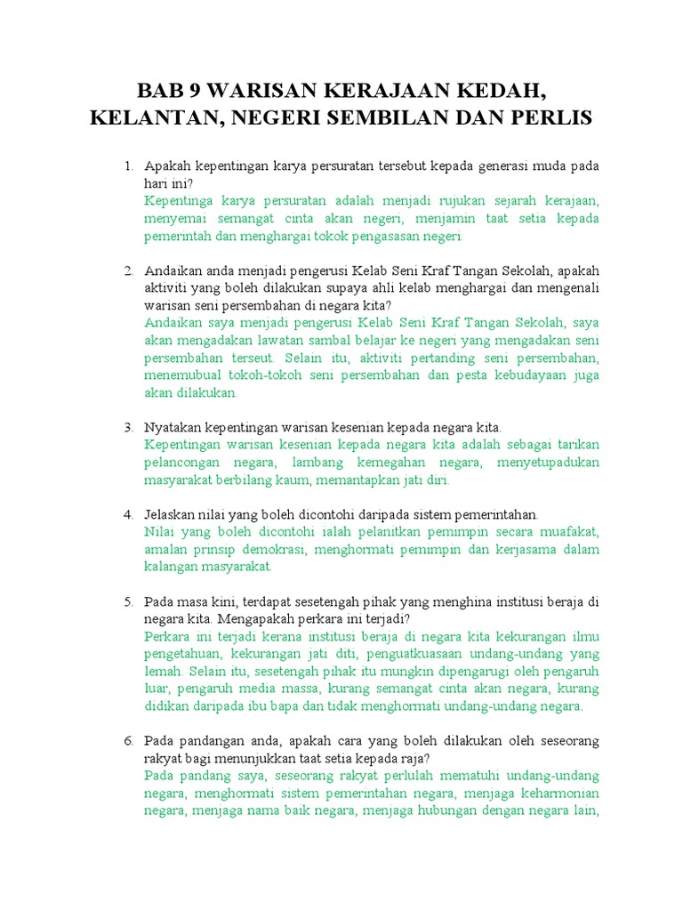 SEJ Soalan KBAT (Bab9) | PDF