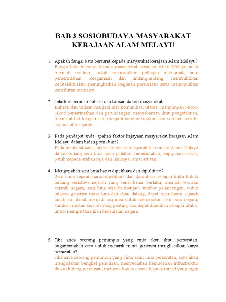 SEJ Soalan KBAT (Bab3) | PDF