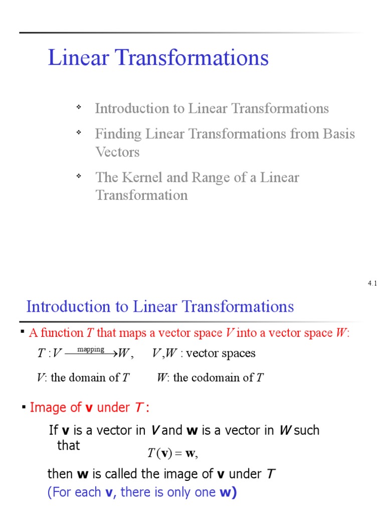 L1-L3 Linear Transformation | PDF | Linear Subspace | Linear Map