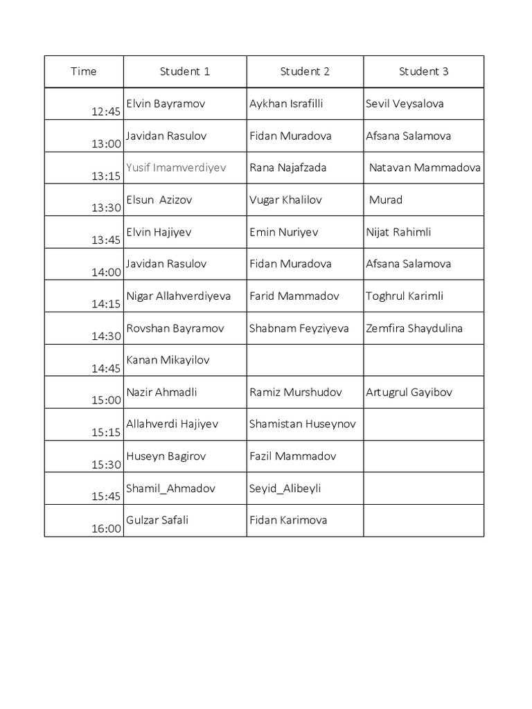 Project Defense Schedule | PDF