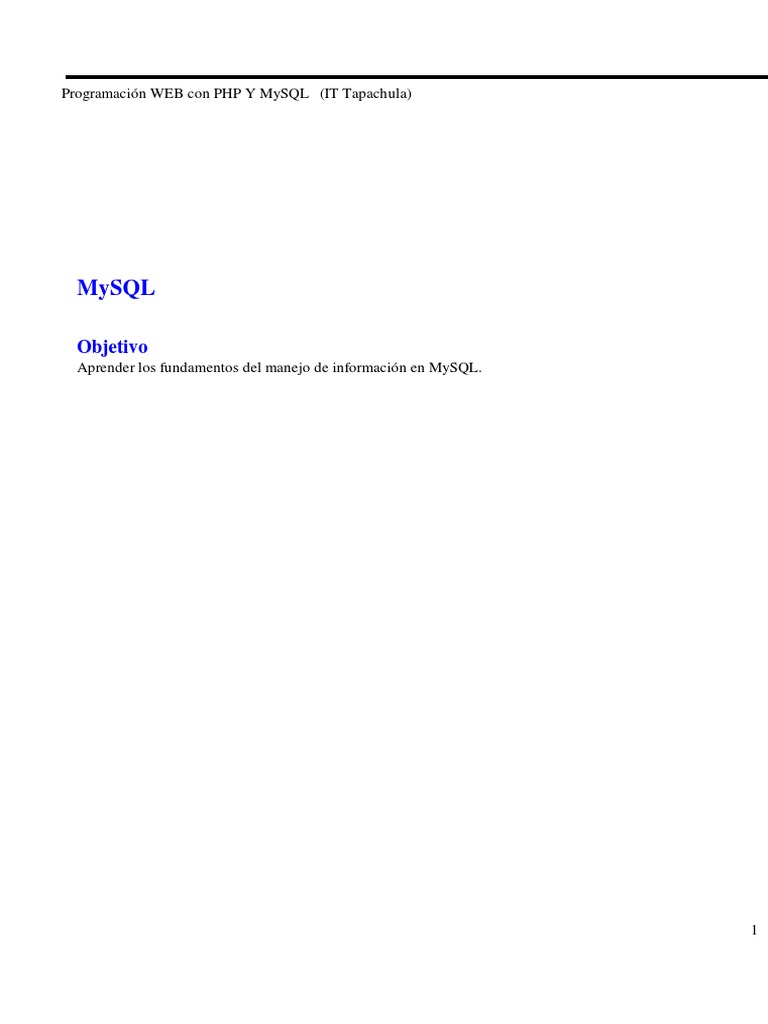 My Sql Pdf Mi Sql Sql 