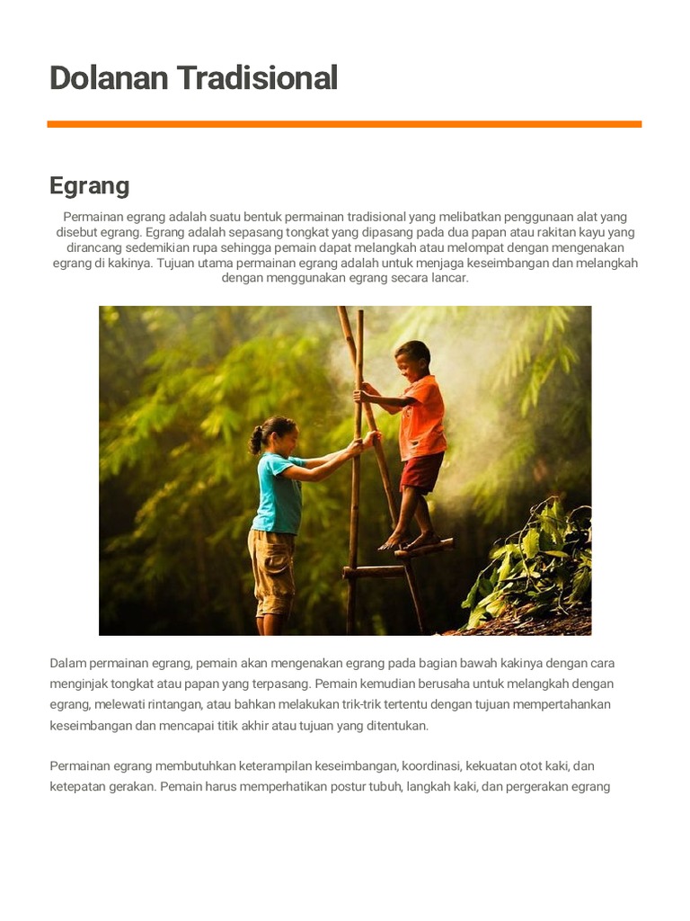 Kelompok Dolanan Tradisional | PDF