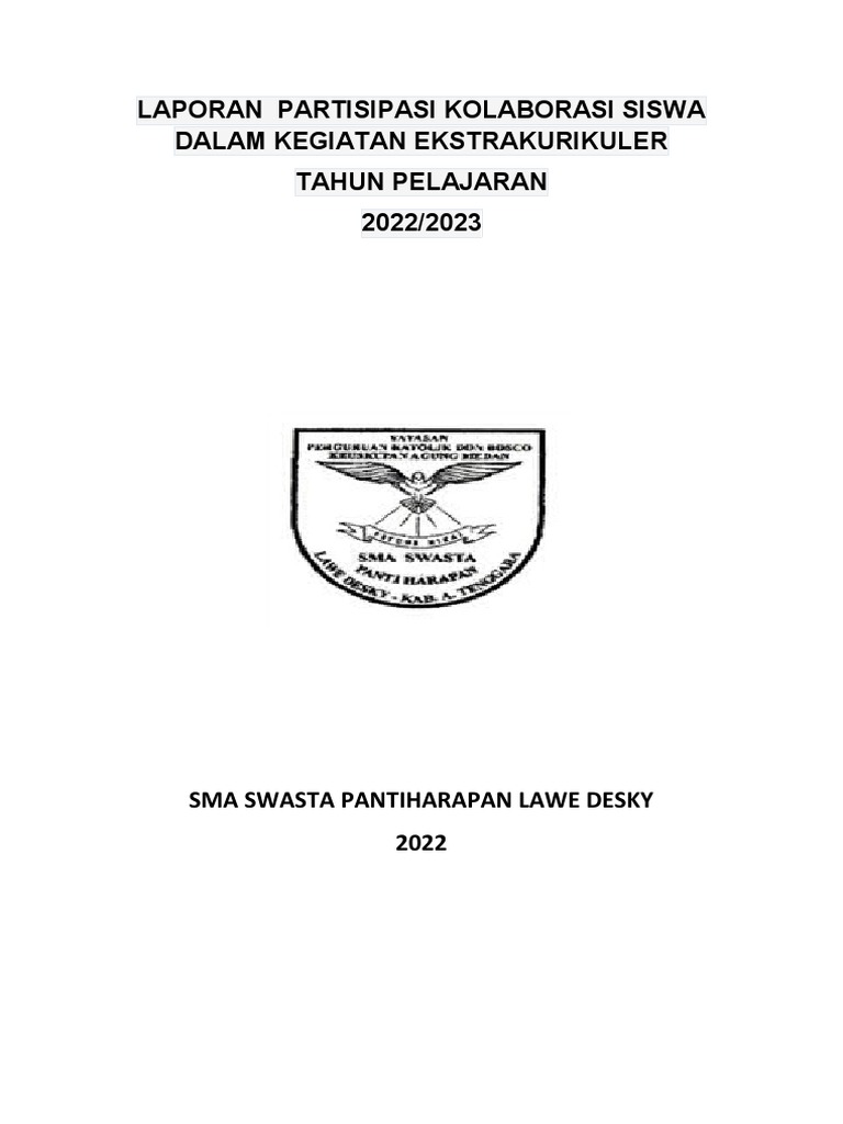 Laporan Partisipasi Kolaborasi Siswa Dalam Kegiatan Ekstrakurikuler | PDF