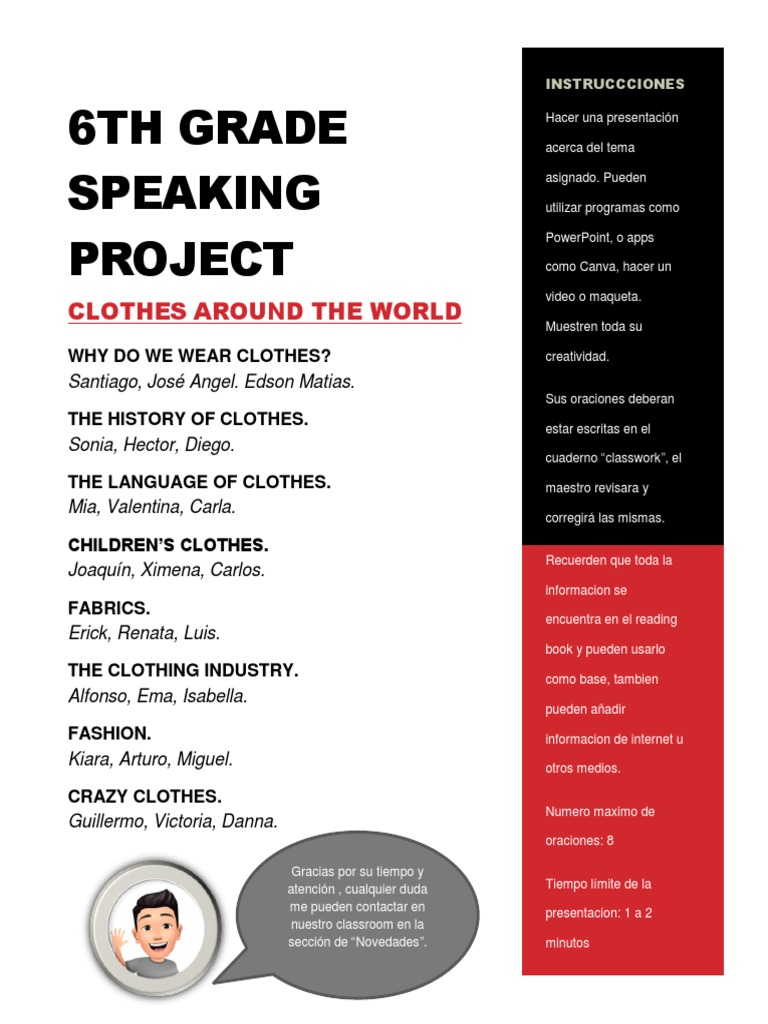 Proyecto de Ropa Global 6º Grado | PDF
