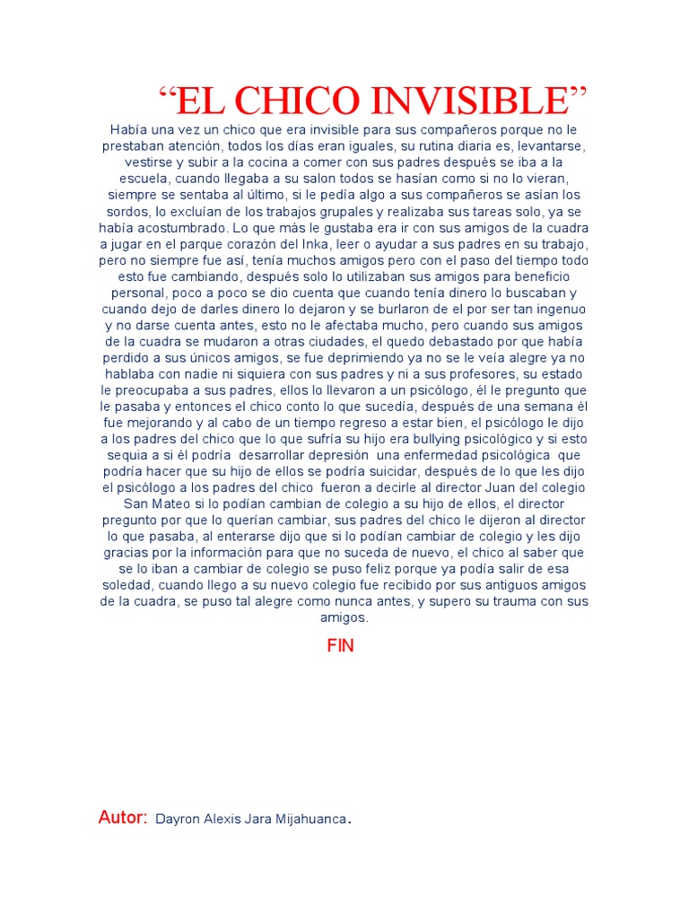 El Chico Invisible | PDF