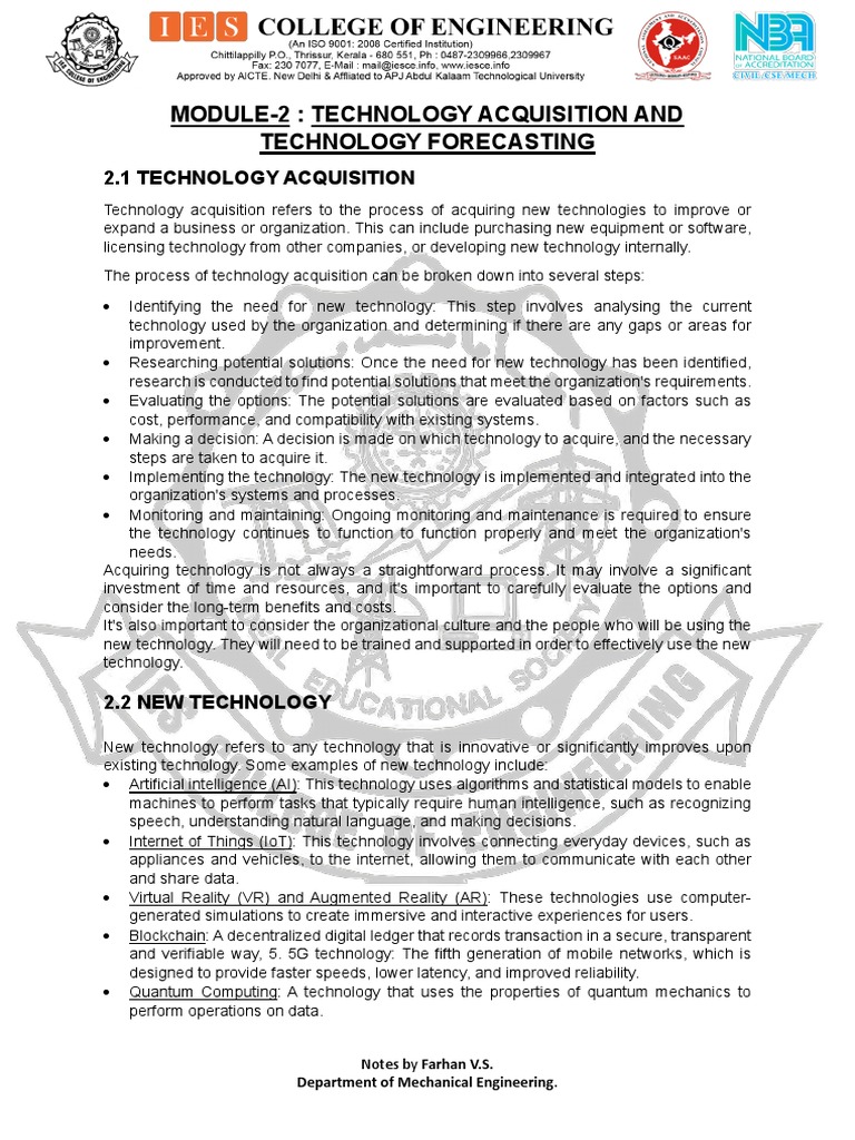 Met466 Module 2 Notes | PDF | Scenario Planning | Prediction