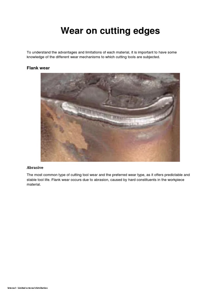 Wear On Cutting Edges - Sandvik | PDF | Wear | Fracture