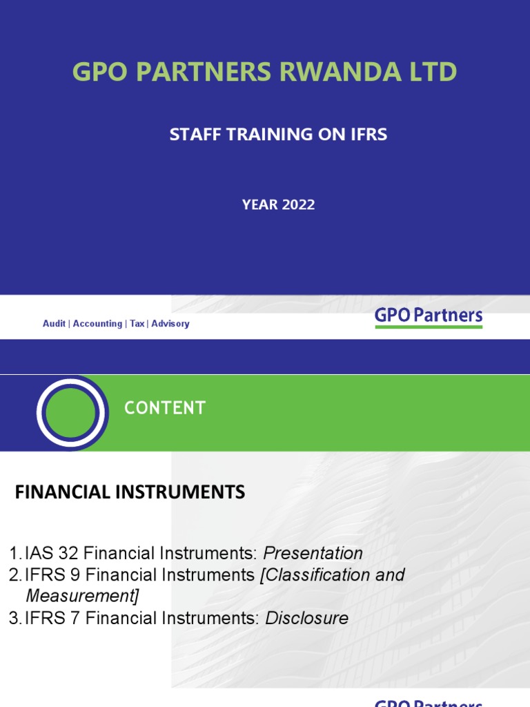 Staff Training 2021 - IAS 32 - IFRS 9 - 7 | PDF | Fair Value | Equity (Finance)