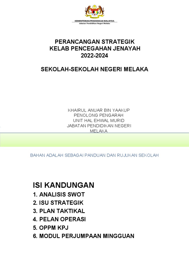Perancangan KPJ 2022-2024 (Unit Hem JPN Melaka) | PDF