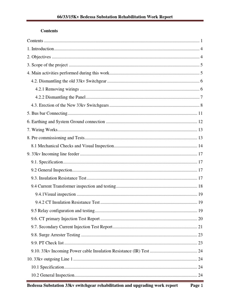 Bedessa 33kv Final 2 | PDF | Electrical Substation | Electrical Wiring